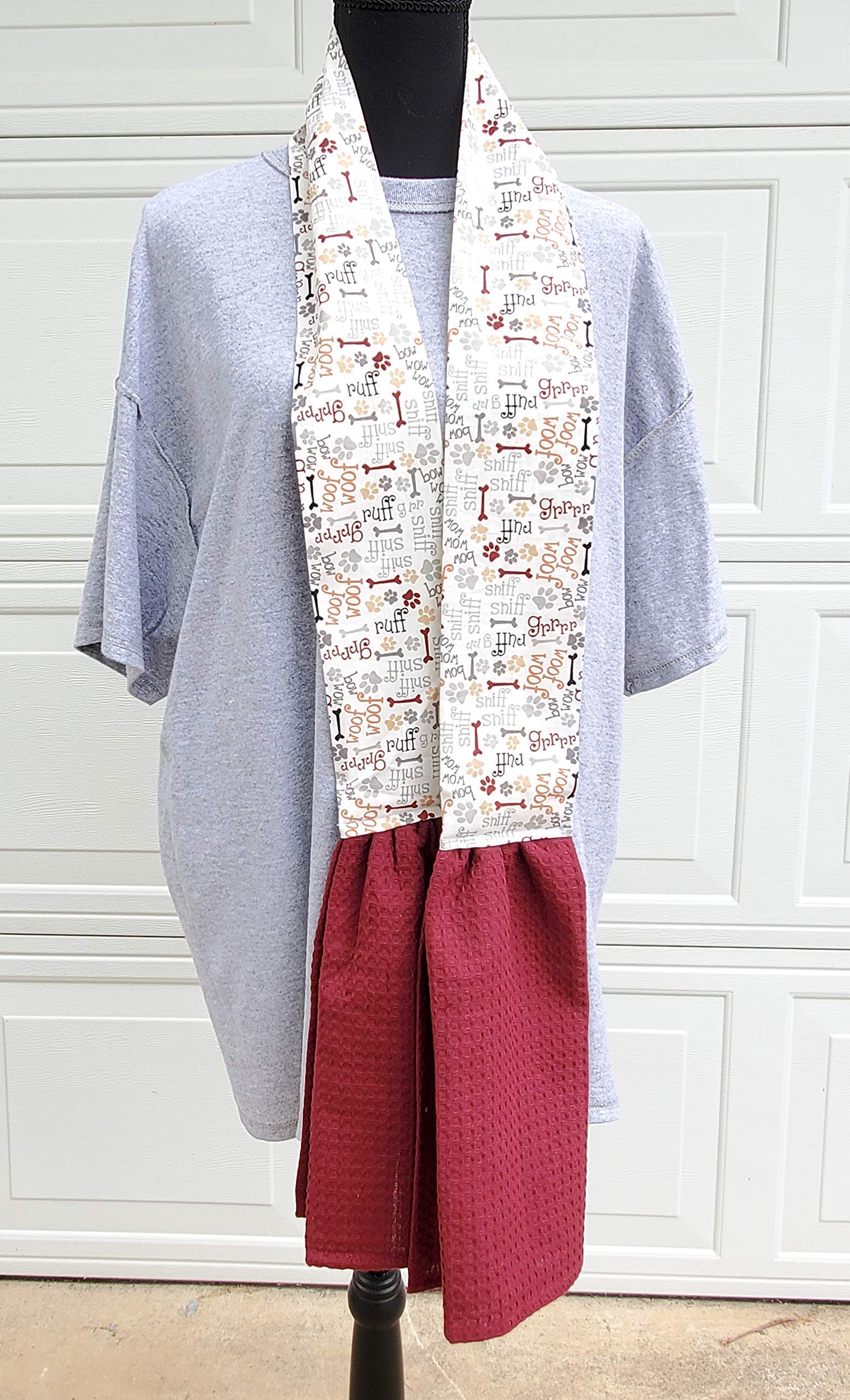 Dog Lover Neck Towel, Kitchen Boa, Neck Apron, Kitchen Neck Scarf, Kitchen Scarf, Baker’s Boa, Chef’s Towel, Cooking Towel, Grilling Towel, Gifts under $25, Ships Same/Next Day!