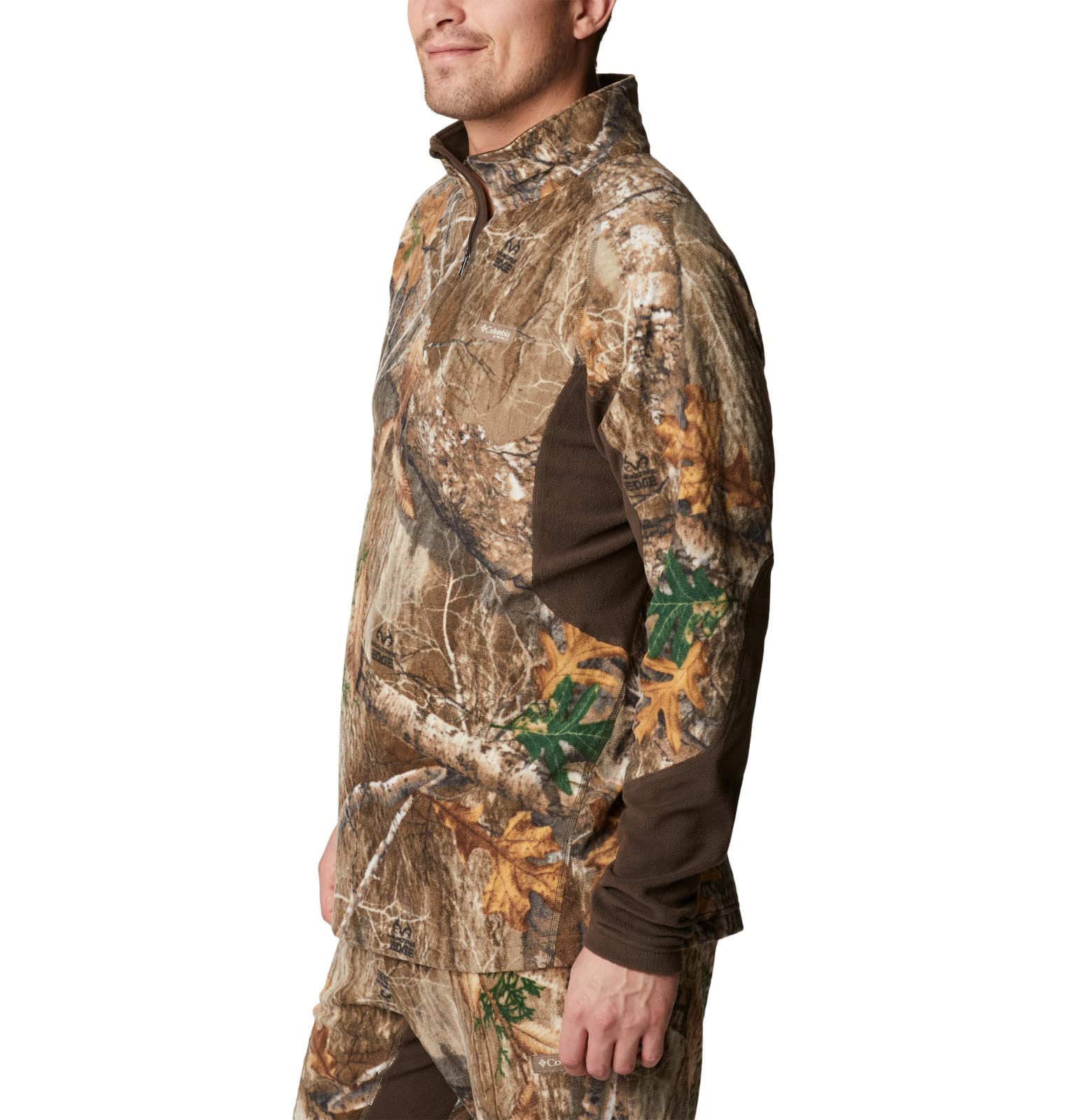 Columbia Men's Trophy Rack Omni Heat Helix Fleece 1/4 Zip, Realtree Edge, XX-Large