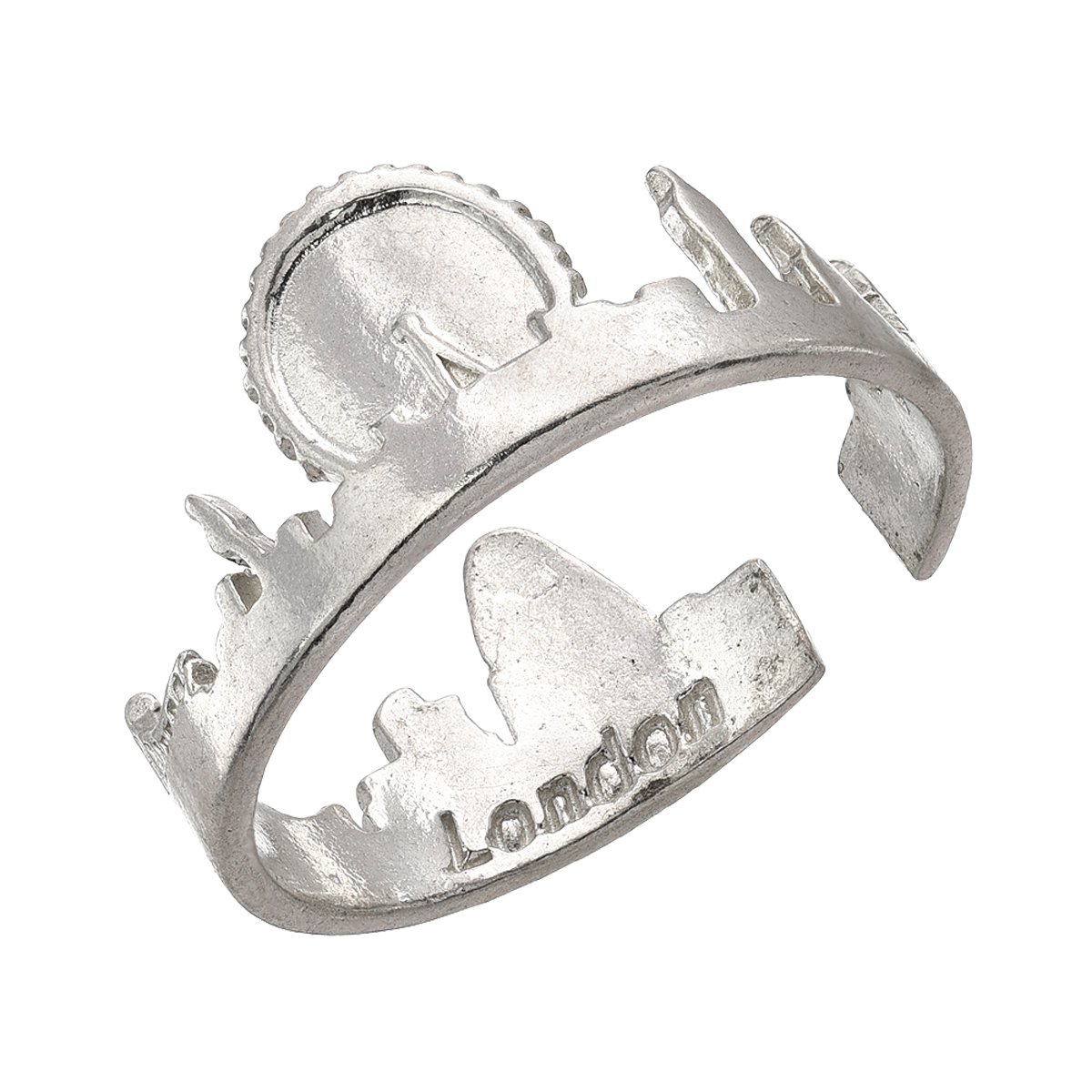 CY Supplies London Skyline City Ring - 925 Sterling Silver - Adjustable