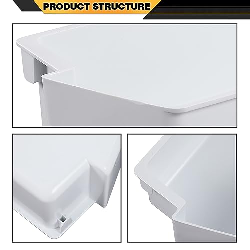 CNNELL WP2187172 Replacement Refrigerator Door Bin - WHITE- 2187172 Compatible with Whirlpool, Kenmore, Roper, Amana Crosley Estate Refrigerators