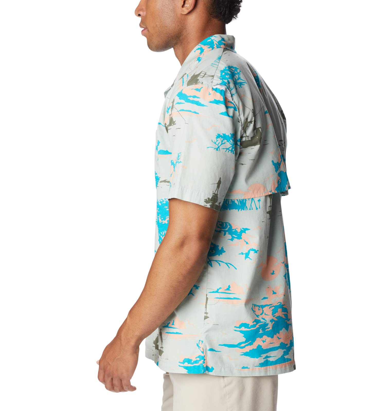 Columbia Men's Trollers Best Short Sleeve Shirt, Cool Green Casting Kings, XX-Large