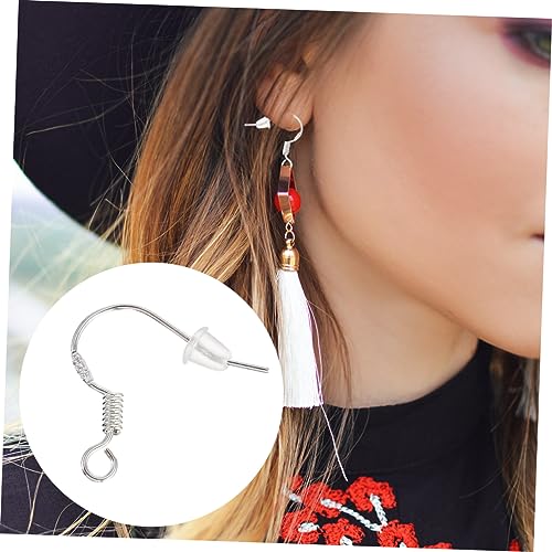COHEALI 1 Set 200PCS Ear Hook earplug Set Ear Plugs Silicone Earring Findings Supplies Ornament Hooks Ear