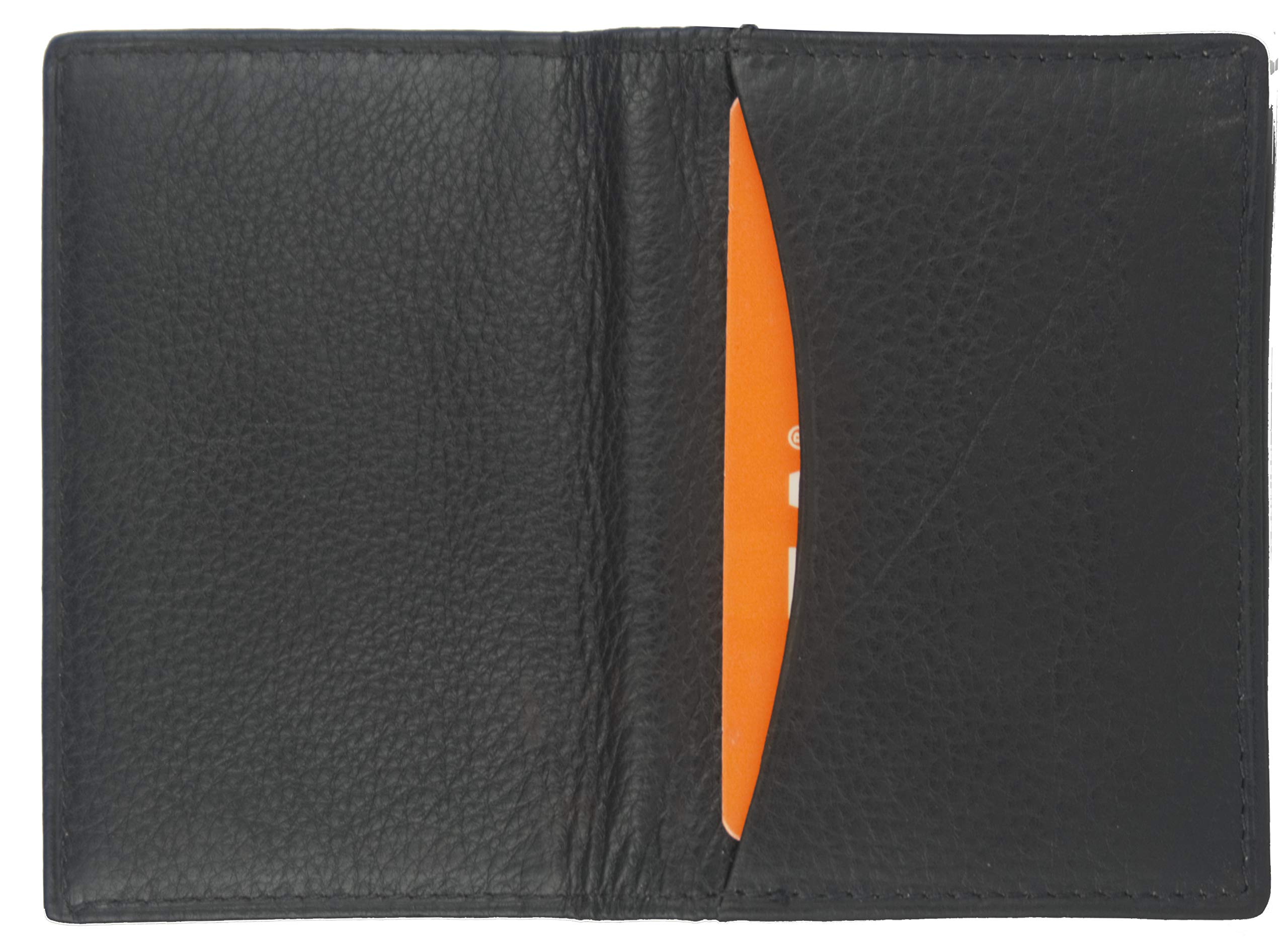 Texan Bull Credit Card Holder RFID Signal Blocking Unisex Slim Bifold Business Card Organizer Wallet (Black)