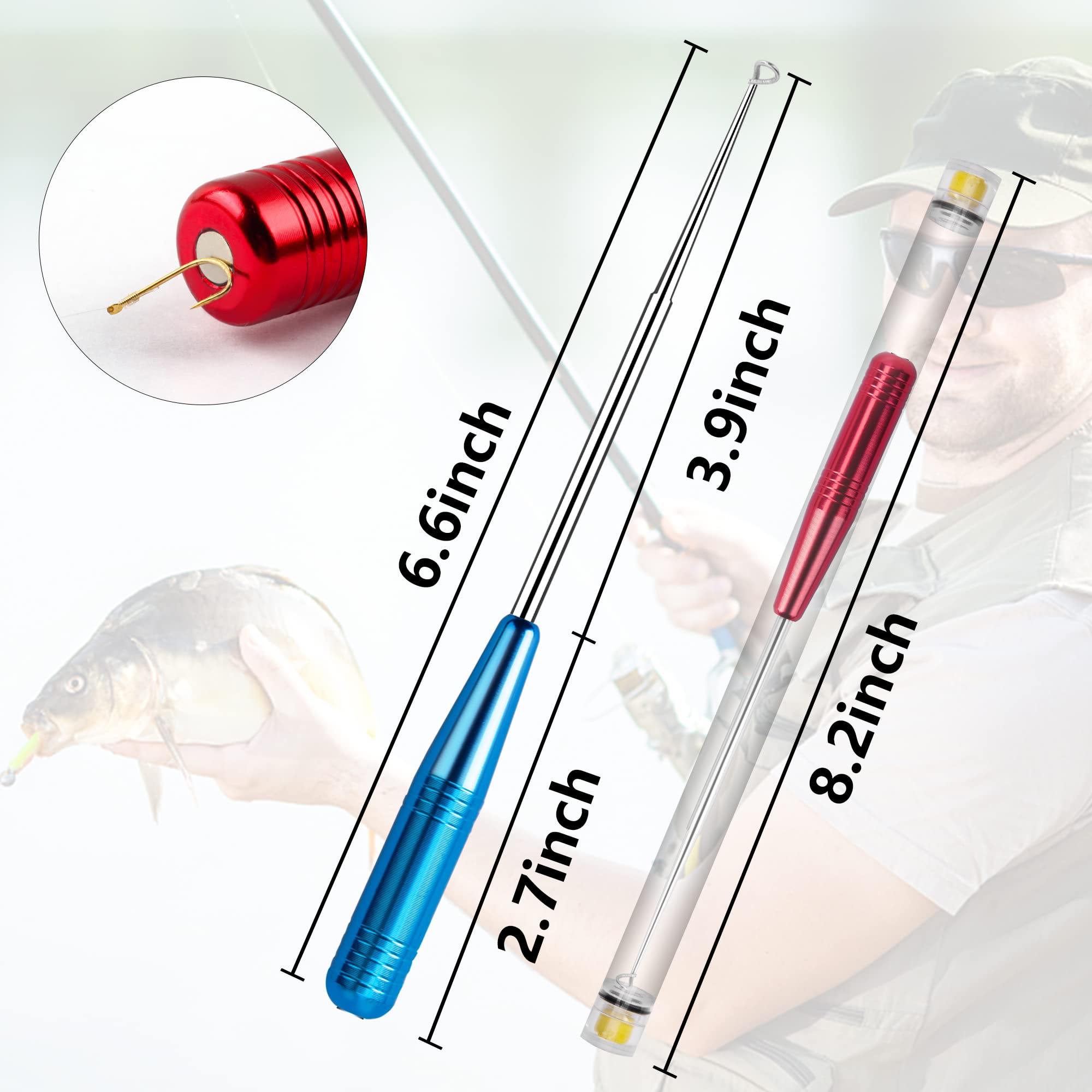 codree 5PCS Fishing Hook Quick Removal Device, Fish Hook Remover Tools Kit, Fishing Accessory Security Extractor Fish Hook Disconnect Device with Storage Tube