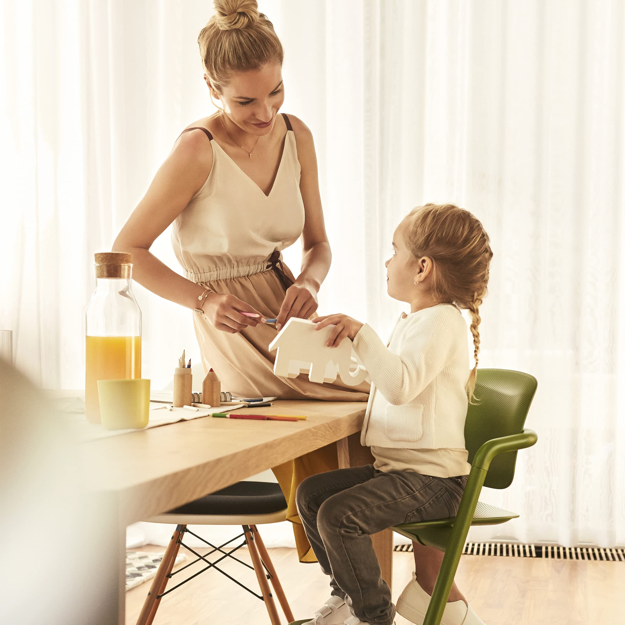 CYBEX LEMO High Chair System, Grows with Child up to 209 lbs, One-Hand Height and Depth Adjustment, Anti-Tip Wheels Safety Feature