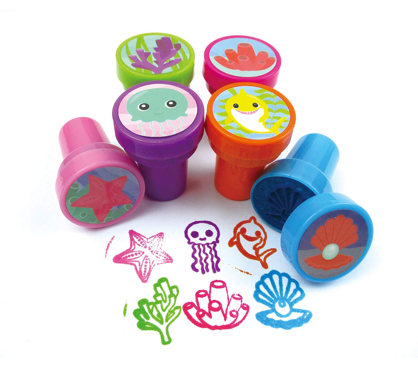 TINYMILLS 24 Pcs Shark Family Stampers for Kids