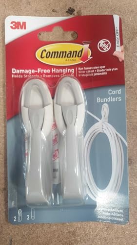 Command Cord Bundlers, Cord Organizer, 2-Bundlers Per Pack, Sold As 2 Packs (17304-ES)