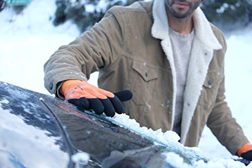 Deerskin or Waterproof Cold Weather Work Gloves Double Coated Windproof HPT Plam and Fingers Acrylic Terry inner