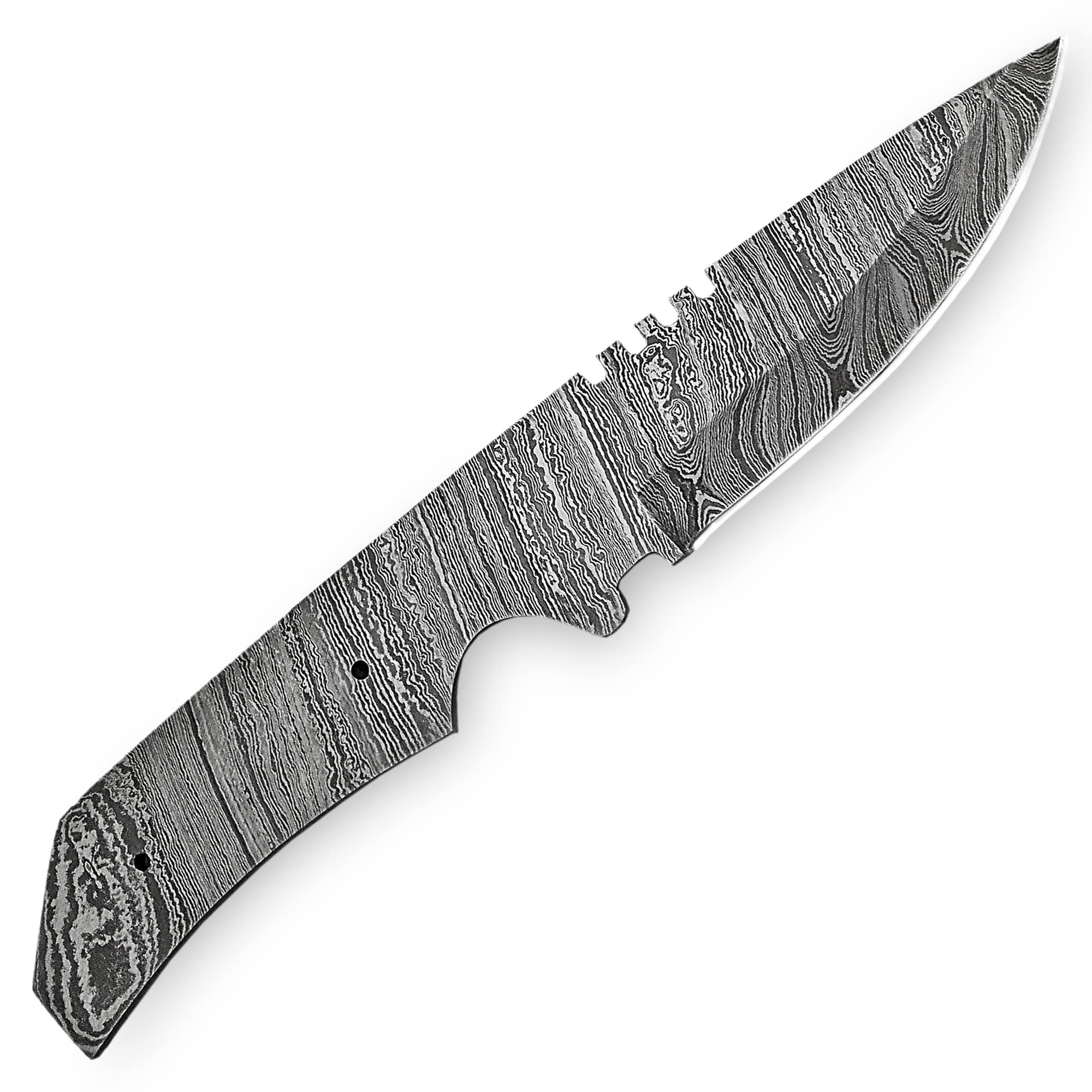 ColdLand | 8" Custom Made Damascus Steel Blank Blade for Skinner Knife Making Supplies TB08