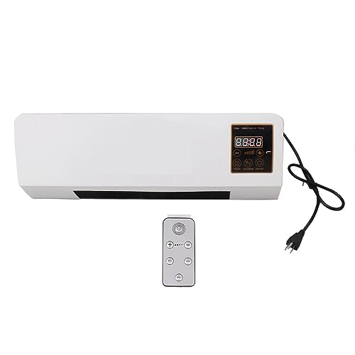 Sorandy Wall Air Conditioner, Mini Electric Heating Machine, Electric Air Conditioner with Remote Control Dual Use Cooling and Heating for Bedroom Bathroom Living Room, US Plug 110V