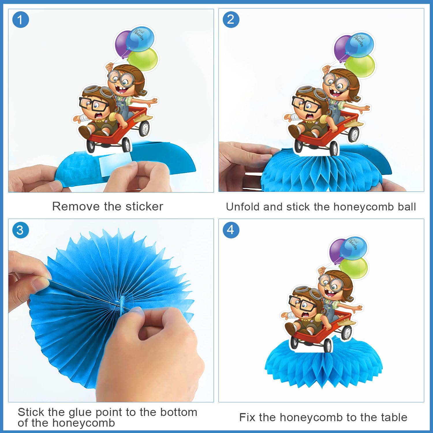 Generic 8PCS ππ πΌππ πππππ Birthday Party Decorations Honeycomb Centerpiece, Cartoon Game Theme 3D Double Sided Party Table Decorations for Birthday Baby Shower Decorations ο»Ώ