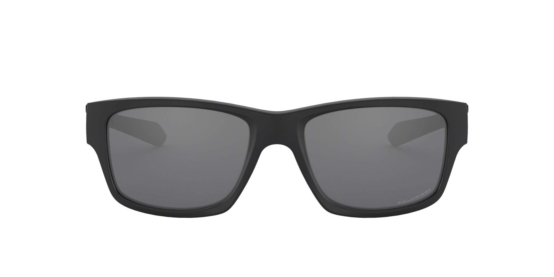 Oakley Men's 0OO9135 Jupiter Squared Rectangular Sunglasses, Matte Black/Black Iridium Polarized, 56 mm