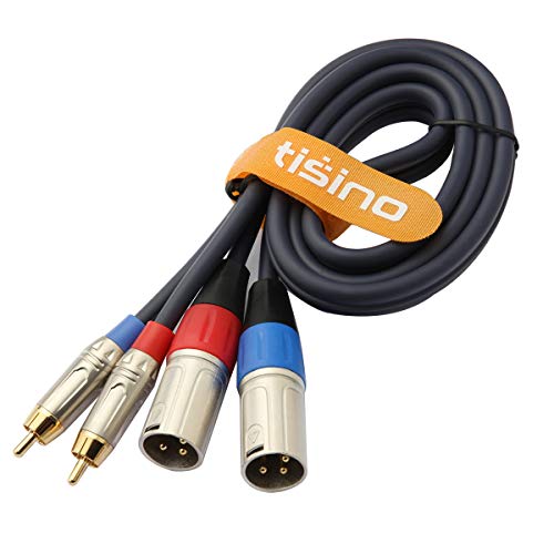 tisino Dual RCA to XLR Cable, 2 RCA to 2 XLR Male HiFi Stereo Audio Connection Microphone Cable Wire Cord Path Cable - 6.6 Feet