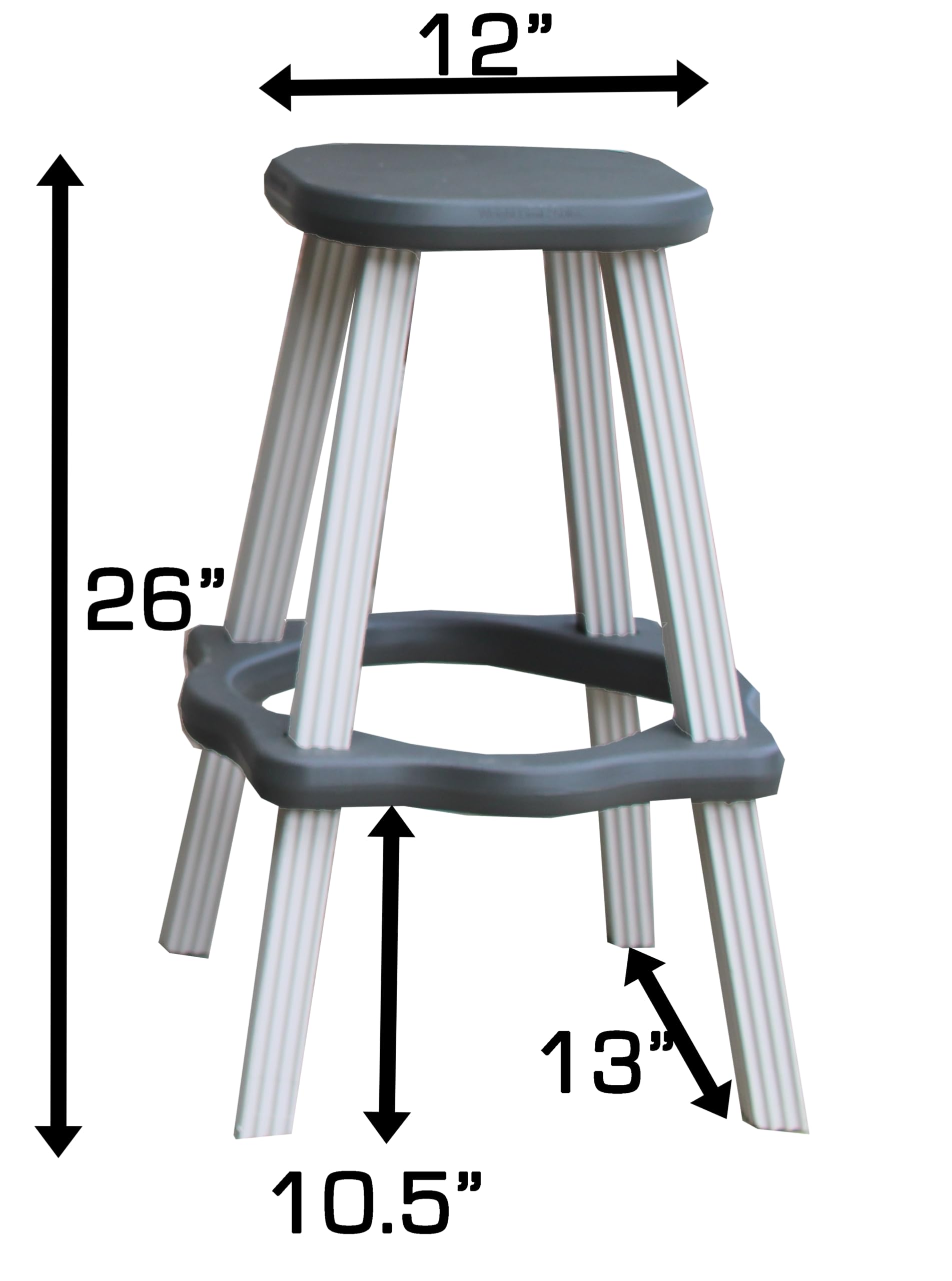 Leisure Accents Double Bar Set Includes 2 Barstools Deep Grey Top & Warm Grey Base Ideal for Patio Hot Tub Area Backyard Durable WeatherResistant Design Easy Nohardware Assembly Proudly Made in USA