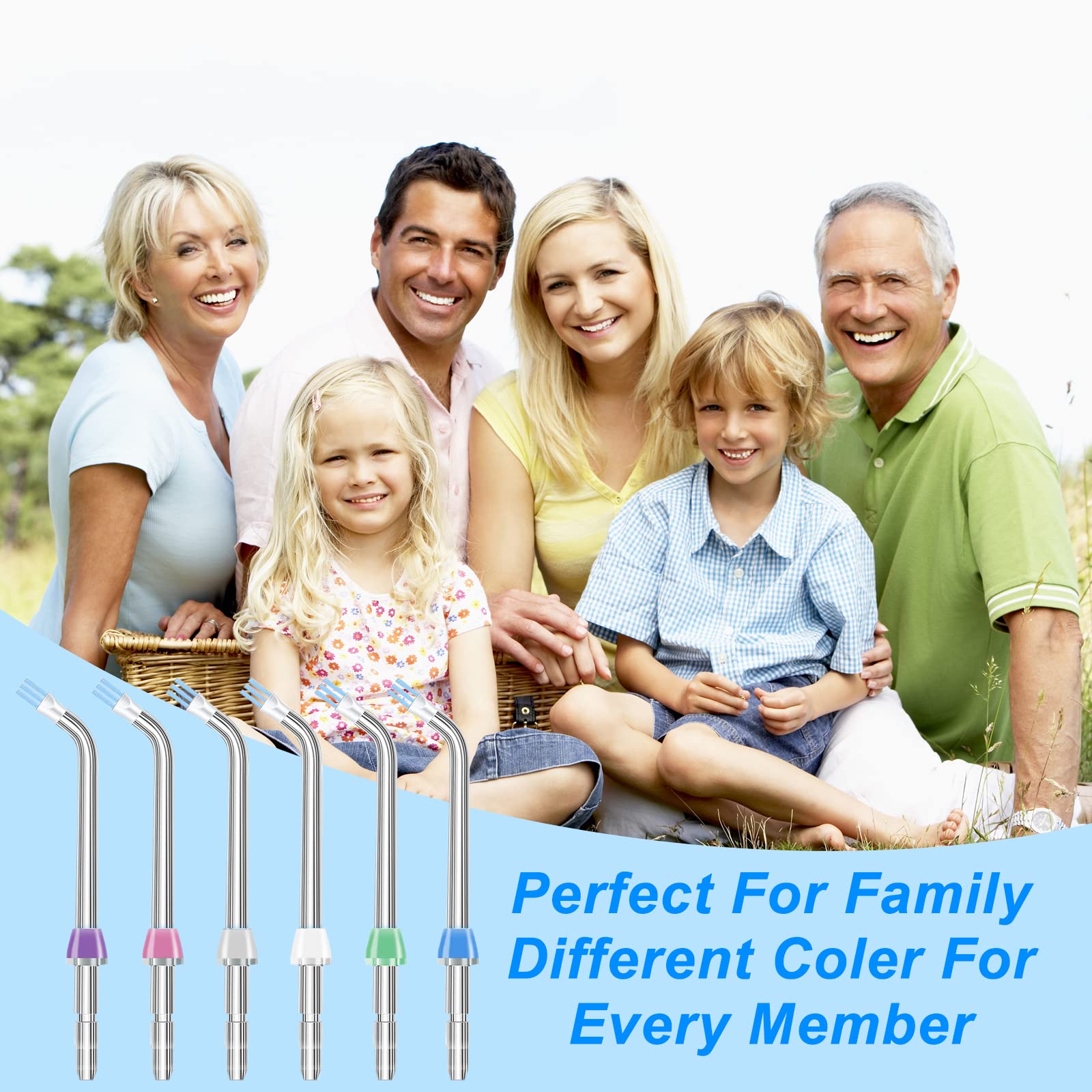Flosser Replacement Tips for Waterpik Water Flosser,Plaque Seeker Replacement Tips Compatible with Waterpik Water Flossers and Other Brand Oral Irrigators, Plaque Remove Brisles Tips(4-Pack)