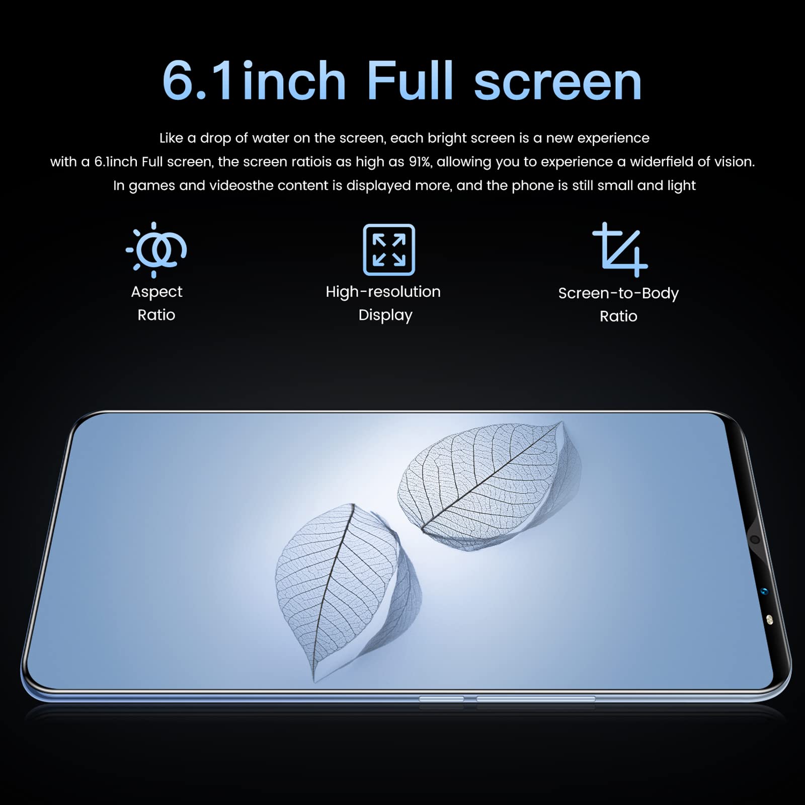 GLCMN Smartphone,Android 6.1 Dual Card Dual Standby Card Expansion Resolution 854 * 480 Multi-Language Support M10 Plus,for Elderly People-C