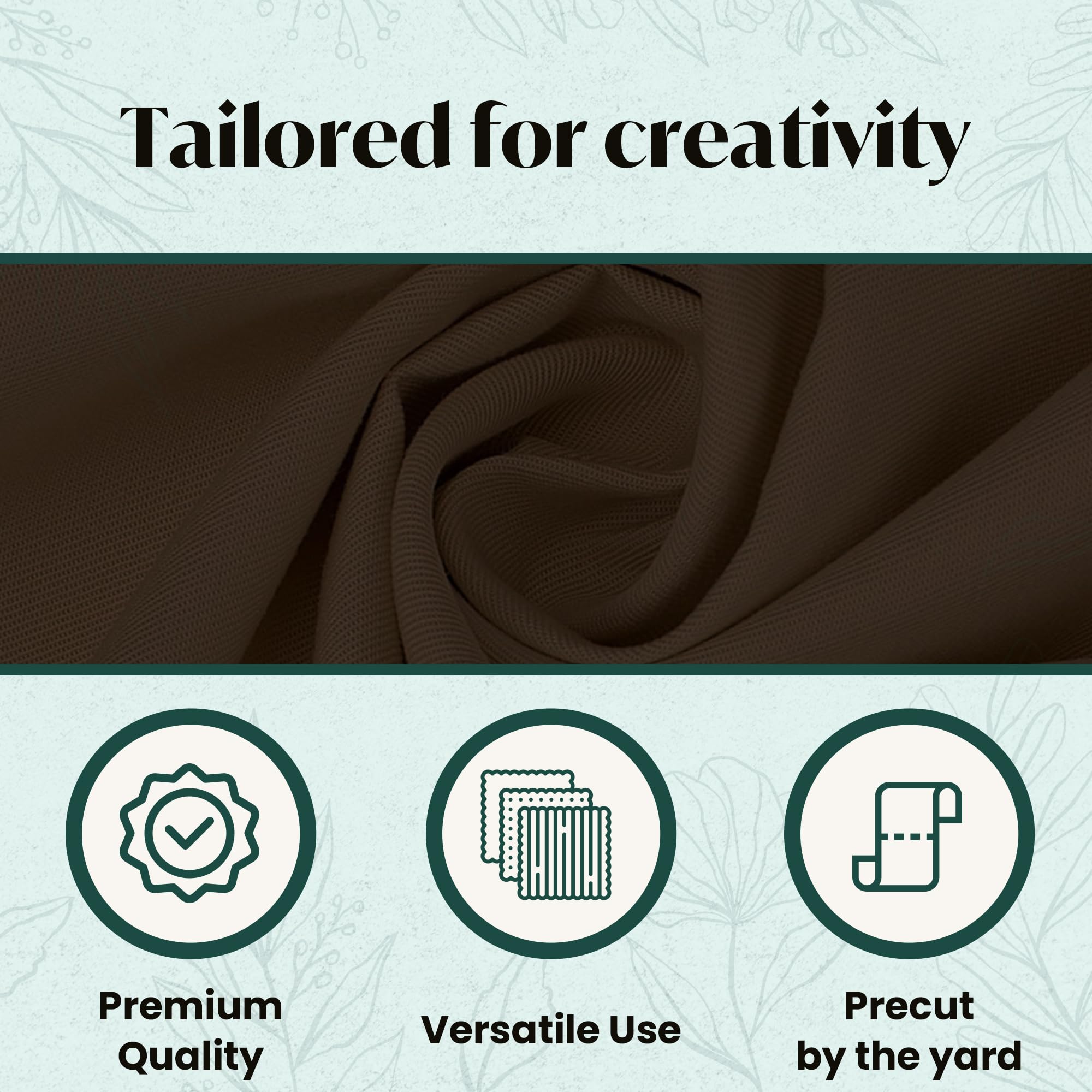 ISEE FABRIC 56"x36" Inch Costume Fabric for Sewing - Made in U.S.A - Ideal for Making Costumes, Halloween Props, Accessories, and Crafts - Versatile and Durable Material - Rich Brown (Sold by Yard)