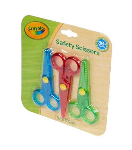 Crayola My First Safety Scissors, Toddler Art Supplies, 3ct