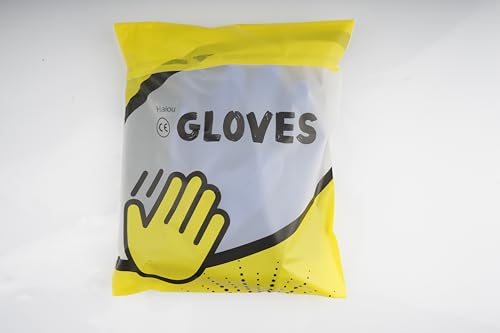 Haiou Long Rubber Gloves Elbow Length Chemical Resistant Gloves with Cotton Lining Waterproof Gloves, 25 inches, Large