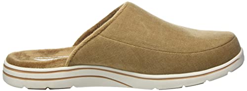 Skechers Men's Gowalk Arch Fit Lounge-Comfy Indoor Outdoor Athletic House Shoe Slippers, Wheat, 8.5