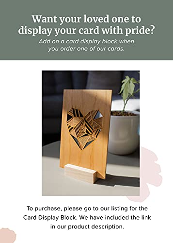 Happy Father's Day Papa Bear Wood Card [Handmade Gifts for Dad, Love, Birthday, Just Because]