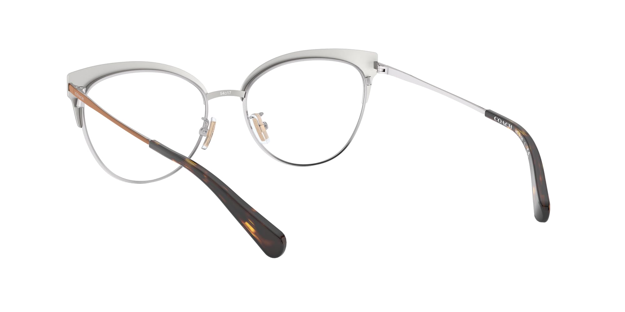 Coach HC5108 Prescription Eyewear Frames, Brown Silver Gold Gradient/Demo Lens, 54 mm