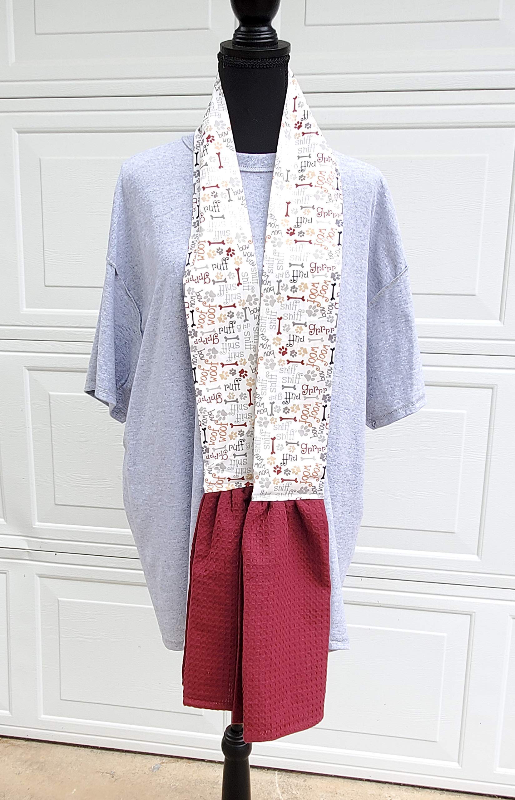 Dog Lover Neck Towel, Kitchen Boa, Neck Apron, Kitchen Neck Scarf, Kitchen Scarf, Baker’s Boa, Chef’s Towel, Cooking Towel, Grilling Towel, Gifts under $25, Ships Same/Next Day!