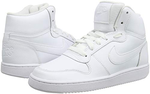NIKE Women's Low-Top Basketball Shoes, White White White 100, 11