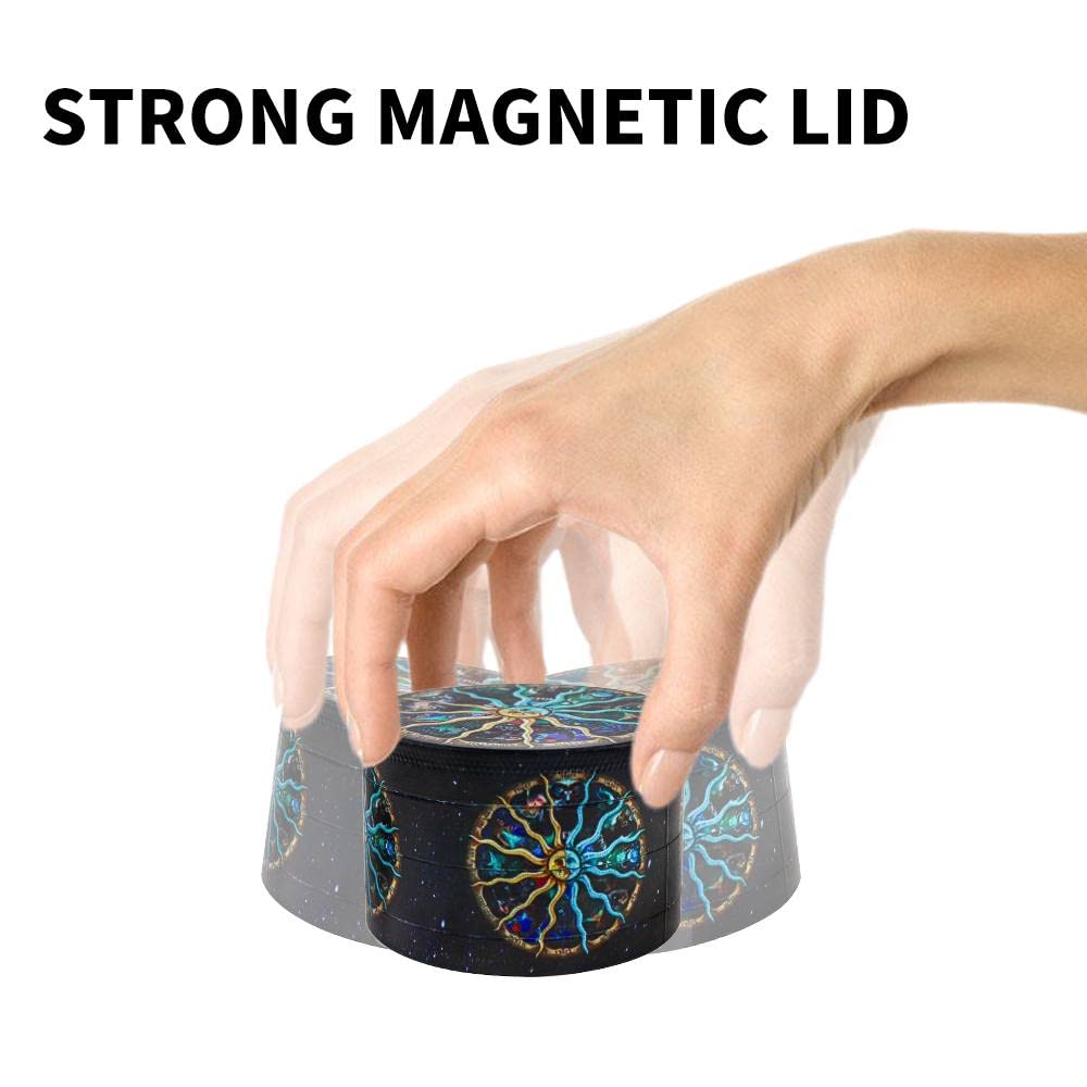 Grinder 2.5 inch Aesthetic Moon, Tree of Life Grinder (Gold)