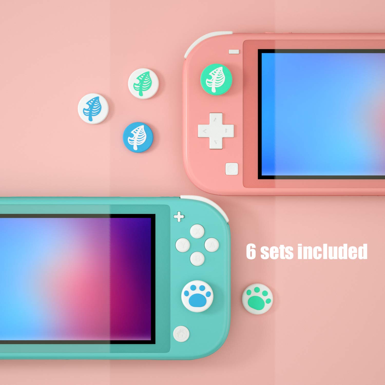 Cute Switch Thumb Grips, Soft and Comfortable Switch Flower Thumb Grips, OLED Switch Thumb Grips