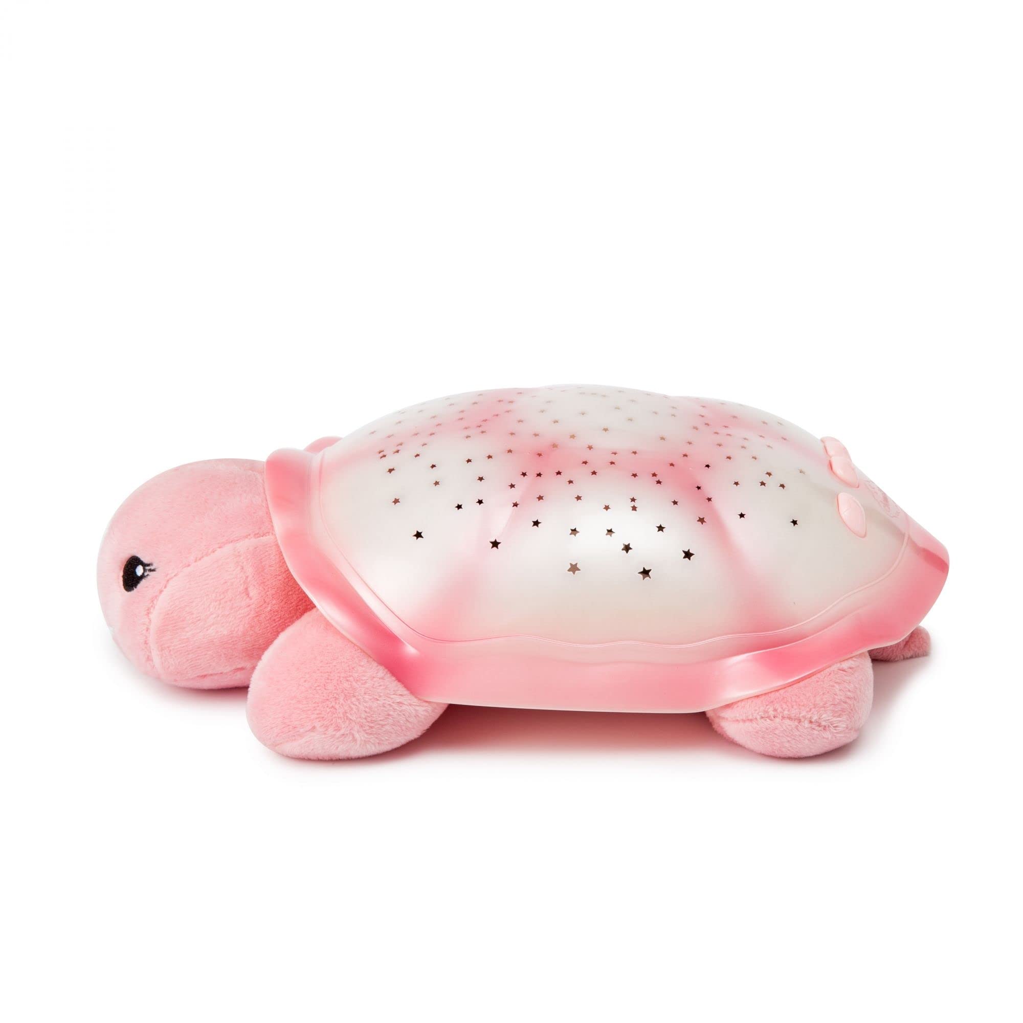 Cloud b Star Projector Nightlight with White Noise Soothing Sounds | Adjustable Settings and Auto-Shutoff | Twinkling Twilight Turtle - Pink