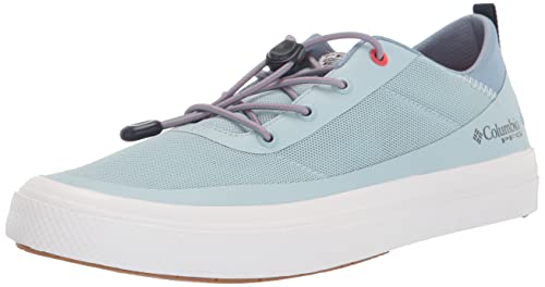 Columbia Women's Bonehead PFG Boat Shoe, Mountain Mist/Collegiate Navy, 8.5