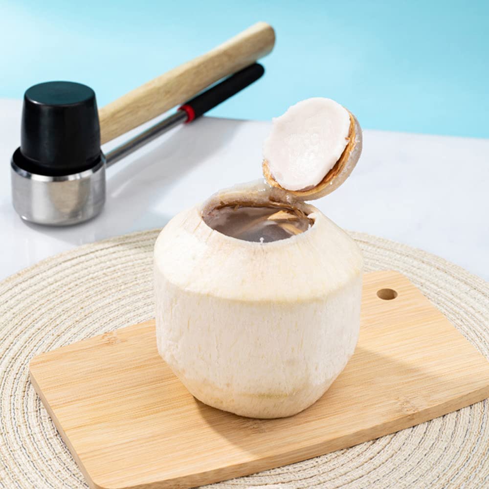 FUYTERY Stainless Steel Coconut Opener Tool 4 PCS Hole Puncher Kitchen Utensils