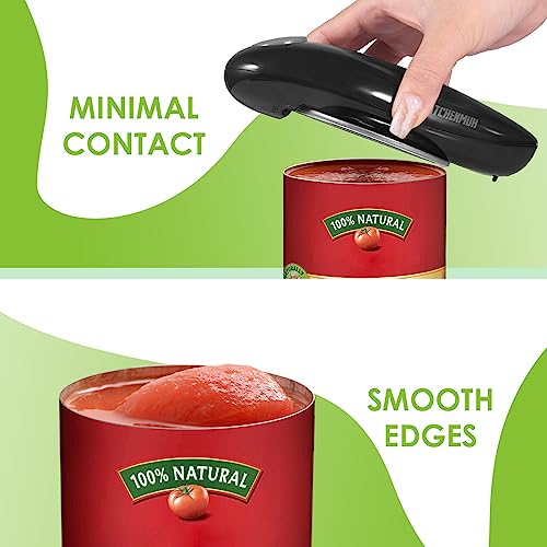Hands Free Battery Operated Electric Can Opener No Sharp Edge, Can Opener Electric for Seniors, Arthritis, Electric Can Openers for Kitchen Food-Safe Magnetic Catches Cover
