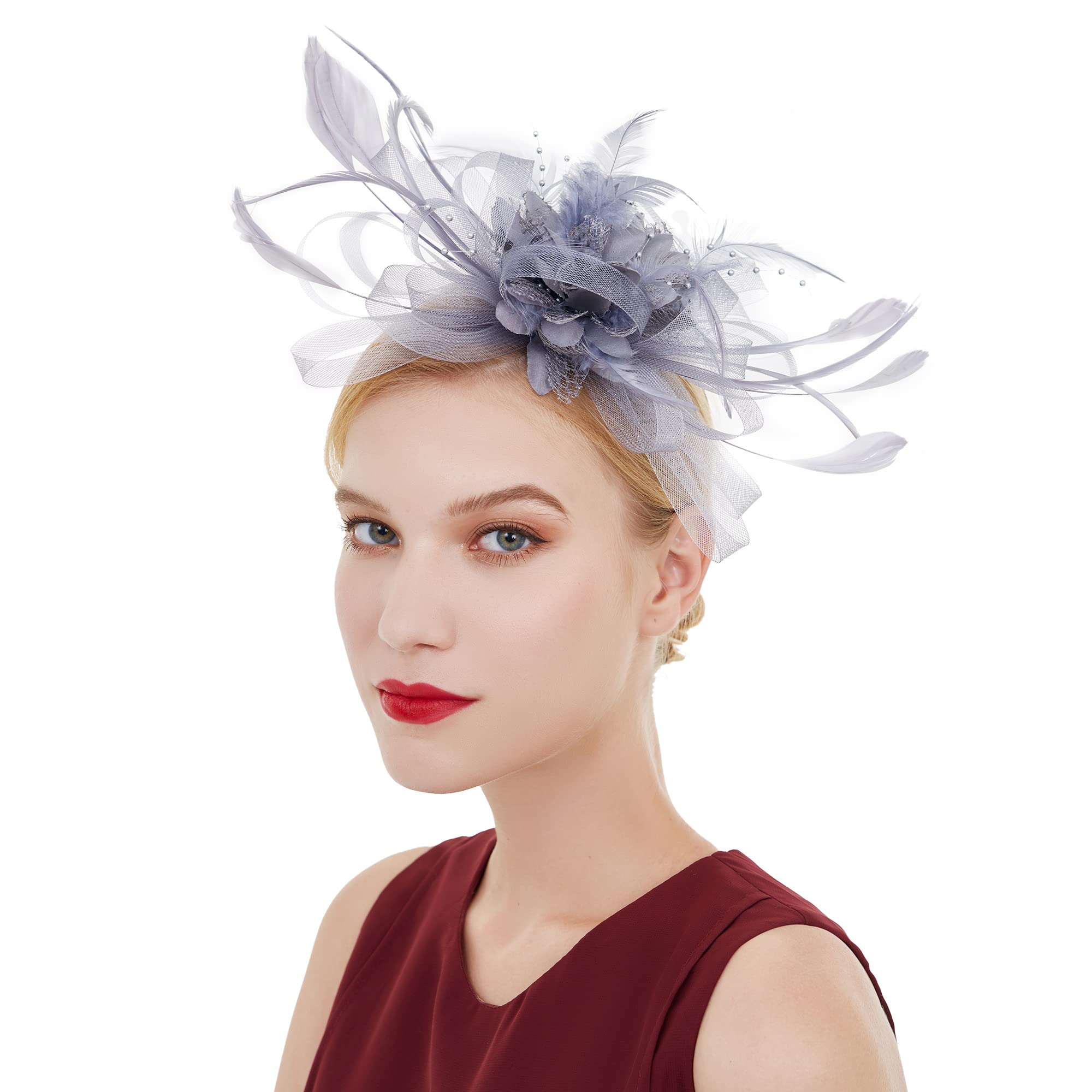 FAIRY COUPLE Women's Fascinators Hat Derby Style Bridal Shower Tea Party Headwear Green