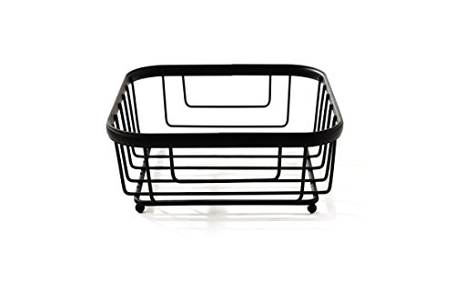 Spectrum Diversified Ashley Flat, Modern Dining Table Décor Horizontal Napkin Holder for Kitchen Tables & Countertops, Black