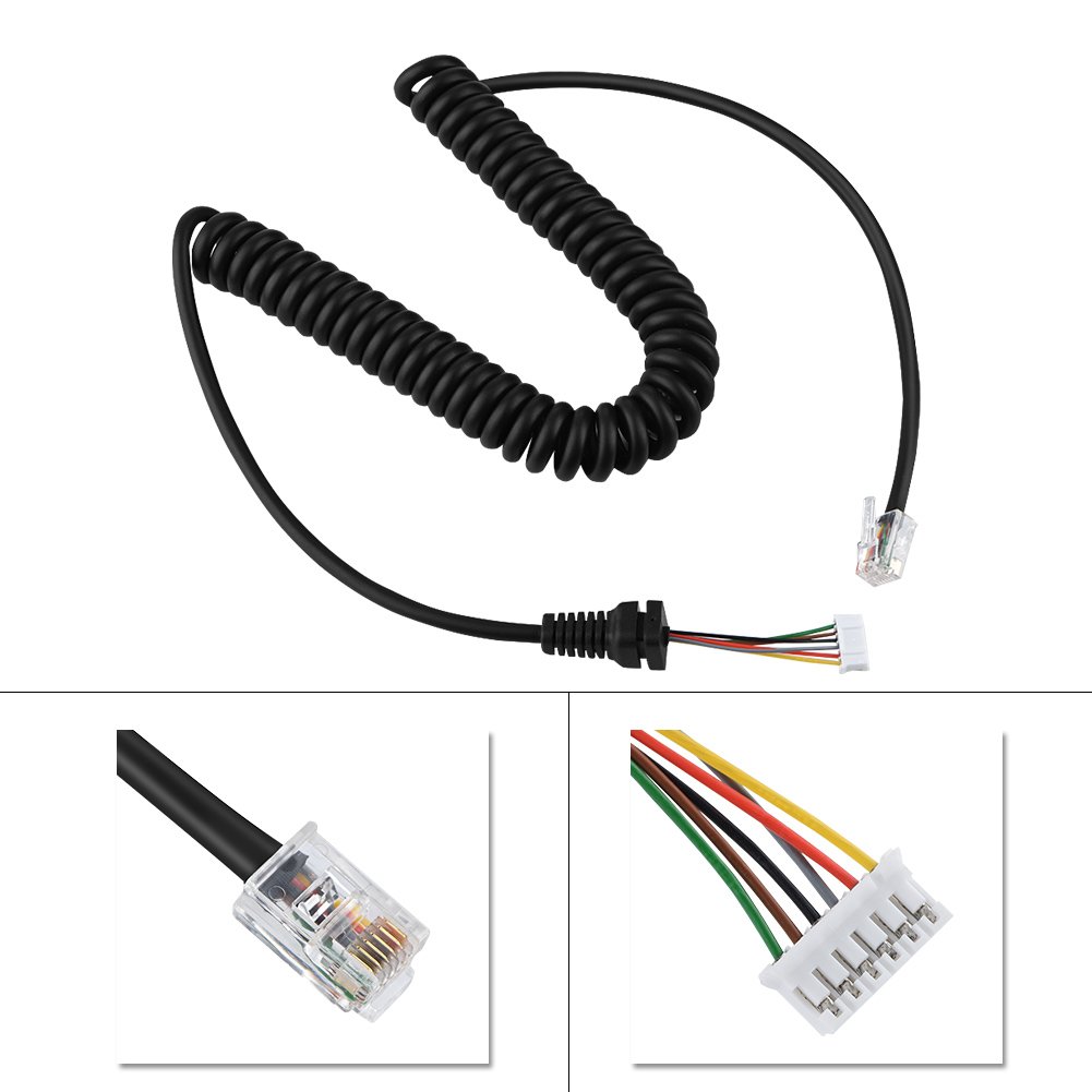 Zerone Replacement Speaker Mic Microphone Cable Microphone Cord for YEASU MH-48A6J, FT-7800, FT-8800, FT-8900, FT-7100M, FT-2800M, FT-8900R