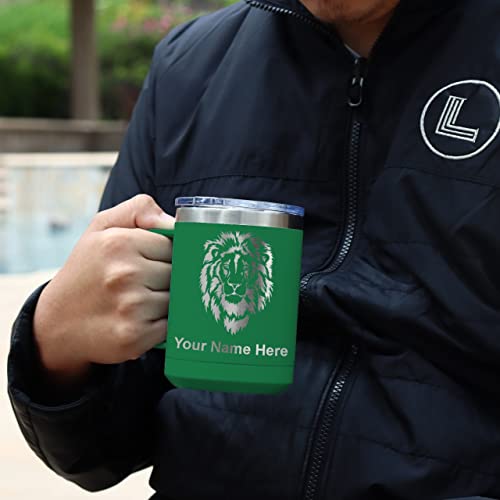 LaserGram 15oz Vacuum Insulated Coffee Mug, Radiology, Personalized Engraving Included (Green)