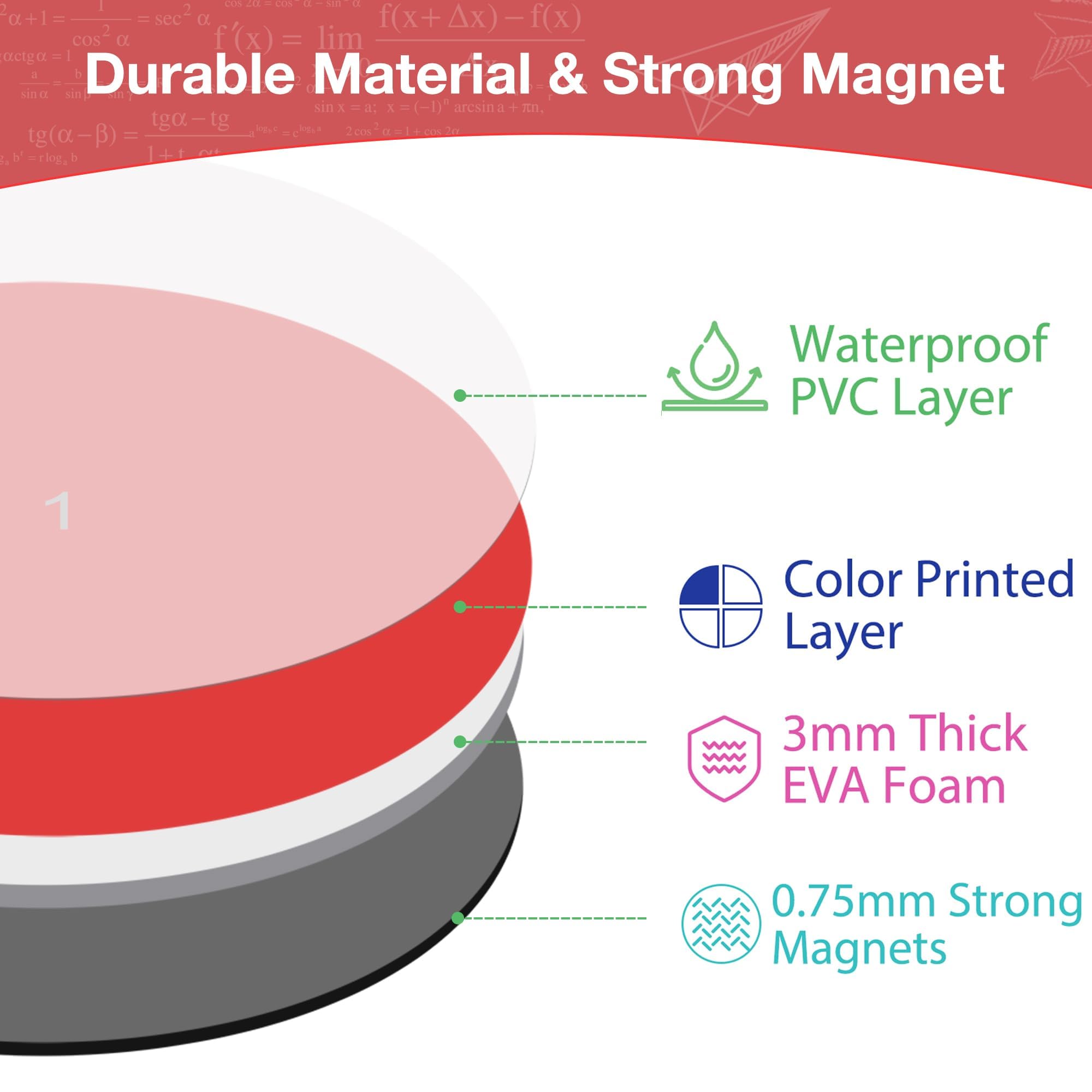 Opret Magnetic Fraction Tiles & Fraction Circles 19 Sets 118 Pcs, Rainbow Math Manipulatives for Elementary School, Magnetic Fraction Puzzle Math Classroom Supplies Christmas Gift