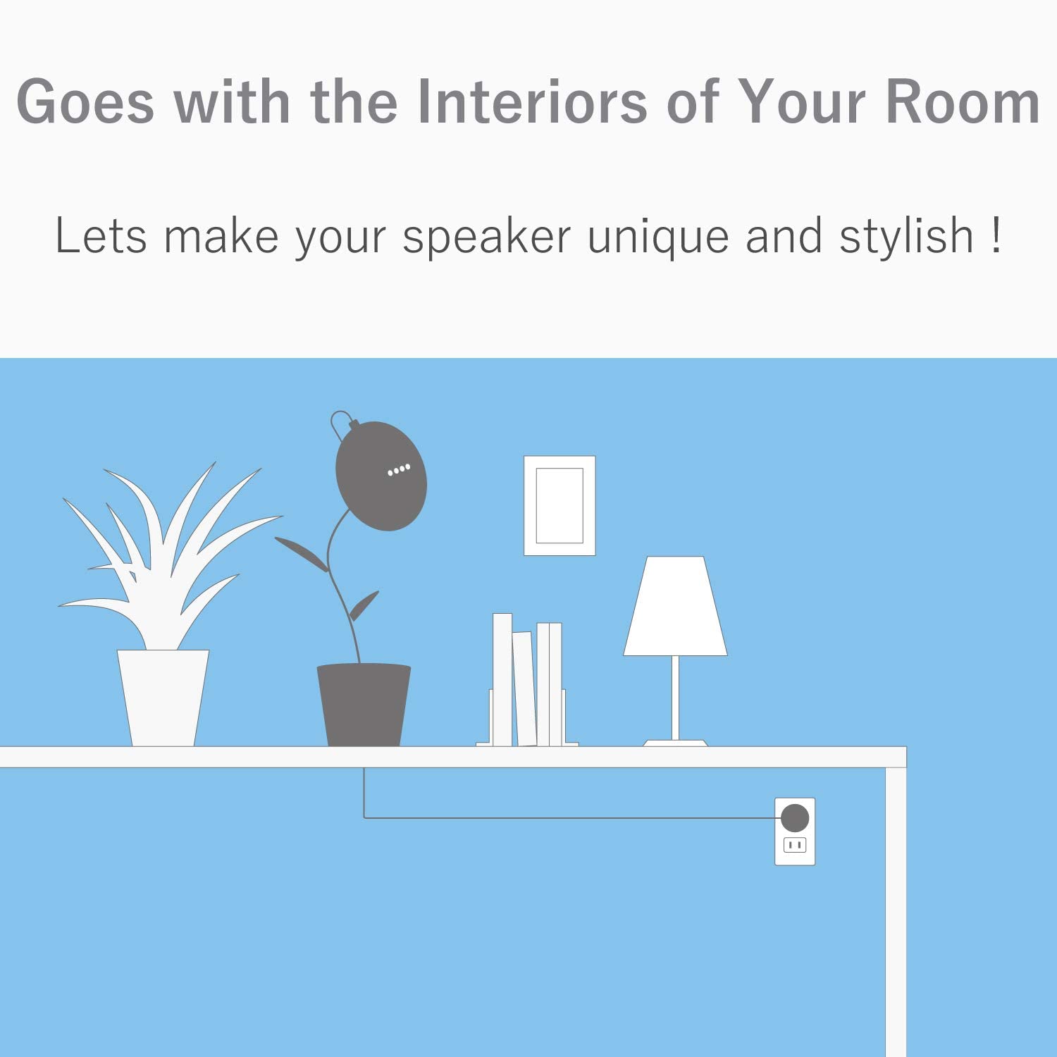 ELECOM Flower Stand Speaker Mount Holder/Compatible with Google Home Mini and Nest Mini/Protective Case AIS-GHMFLOWER