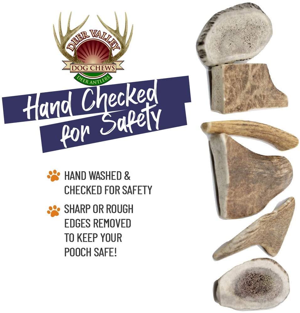 Deer Valley Dog Chews (Tiny 6 Pack, 4-6 Inches) - Premium Deer Antler for Small Dogs - Ideal Size for Puppies - Sourced in The USA