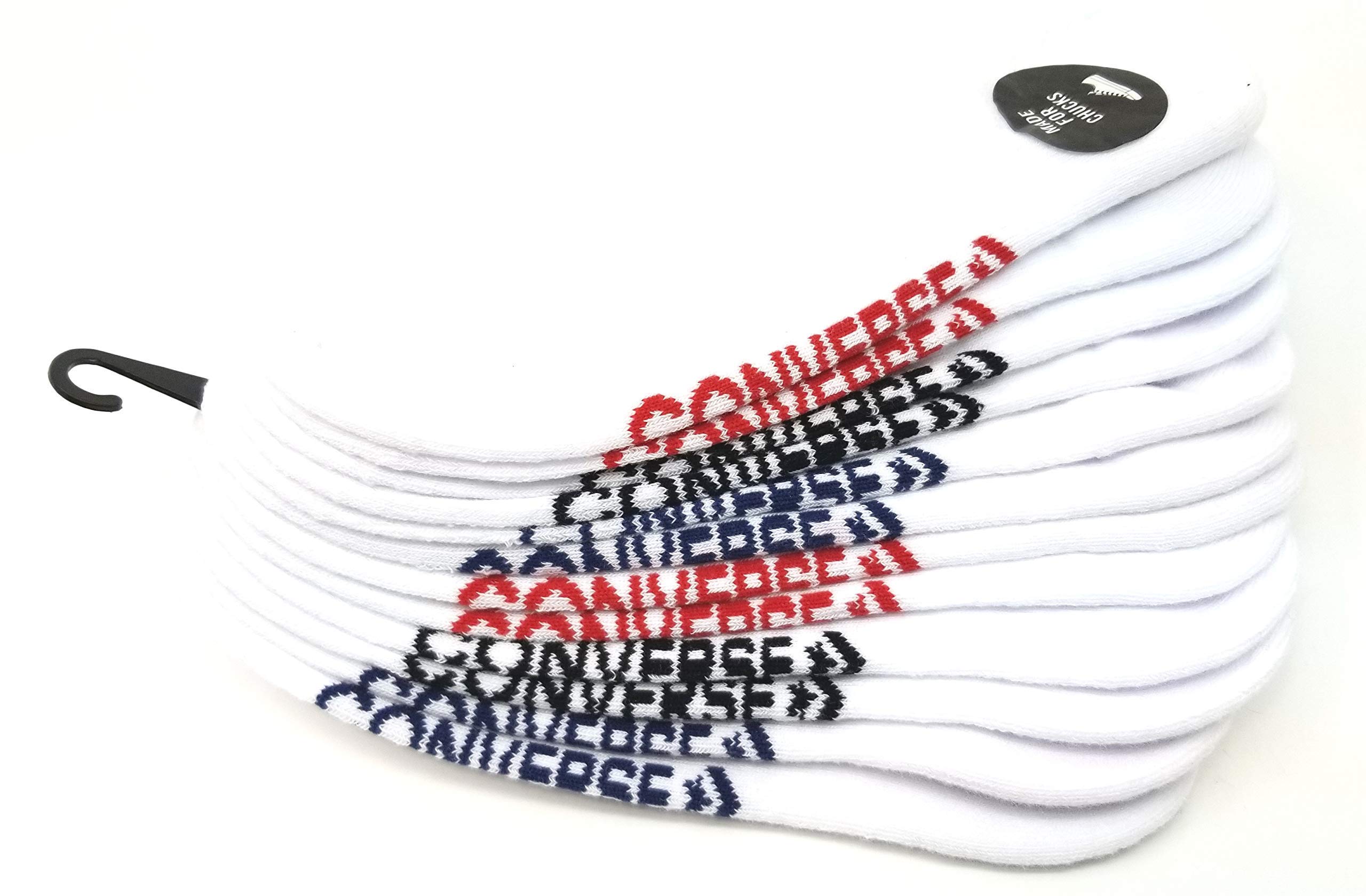 Converse Mens 6 Pack Low Cut Socks No Show Made For Chucks (White), 43994