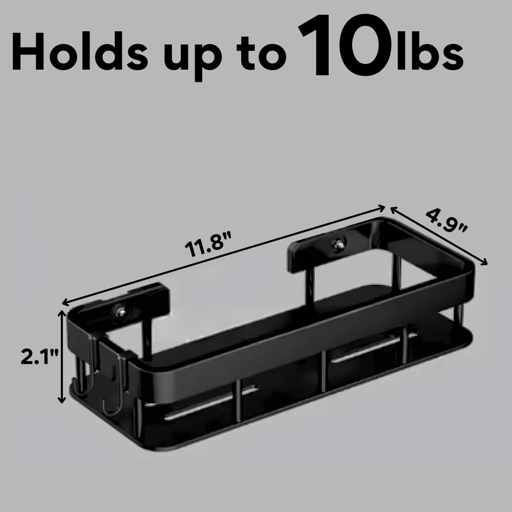Generic Cozei Multi-Purpose Adhesive Shelf, Drill-Free Organization Shelf, Black