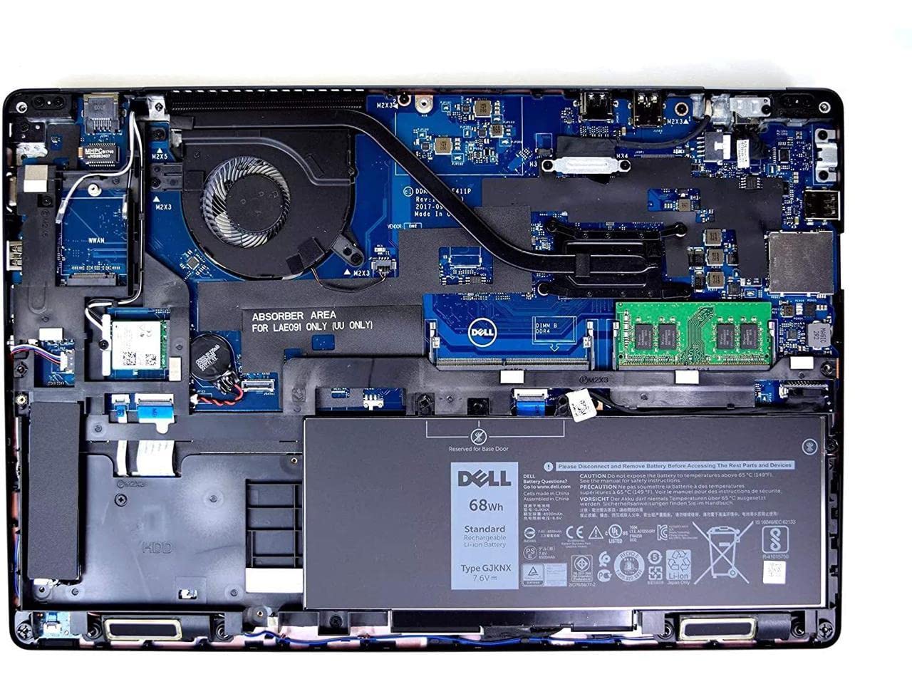 ccxlevel DELL GJKNX 7.6V 68Wh 4-Cell Notebook Battery for Latitude Latitude 5280 5290 5480 5490 5491 5495 5580 5590 5591, DELL Precision 3520 Precision 3530 Laptop