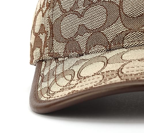 Coach Women's Signature C Jacquard Baseball Cap, Stone 1941 Saddle