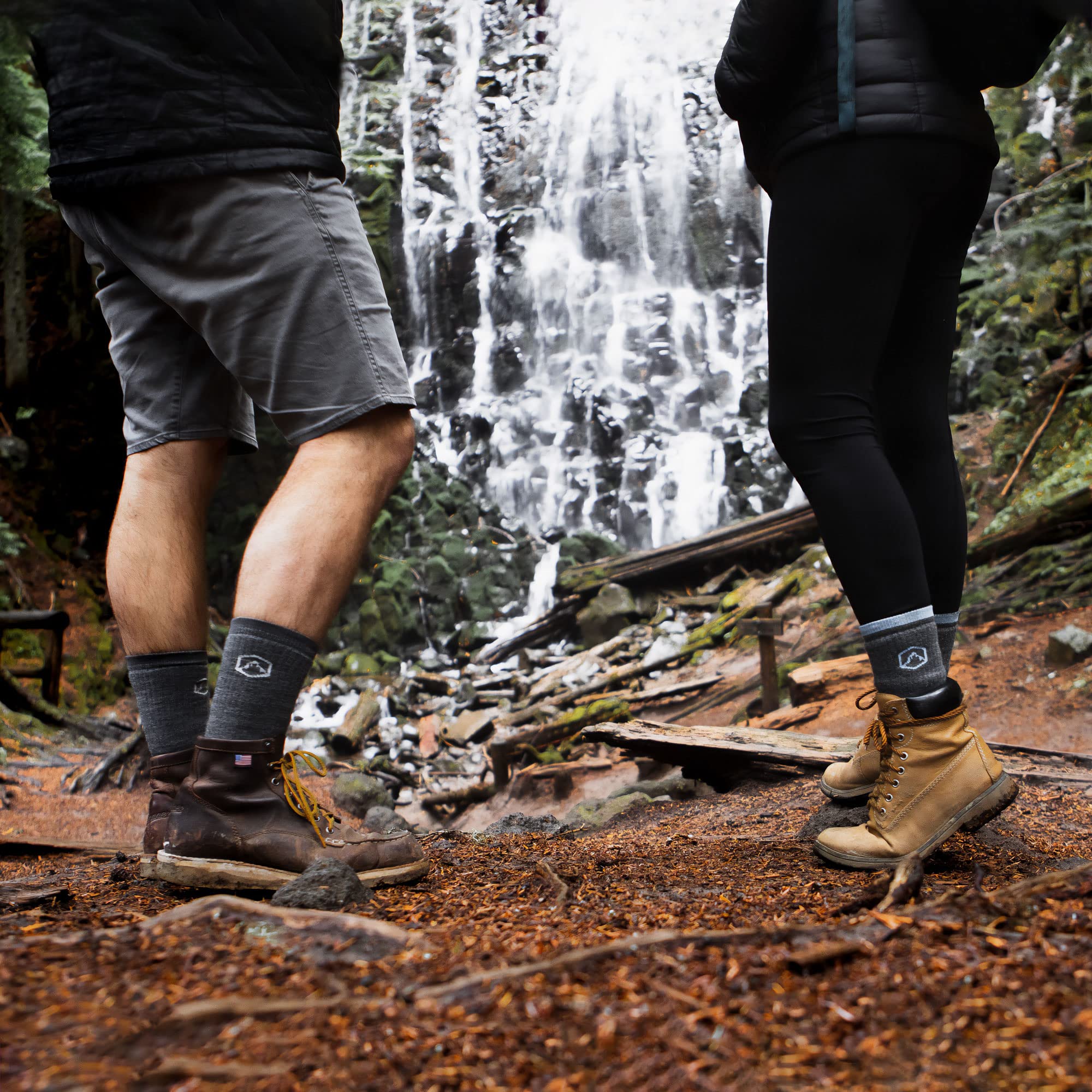 CloudLine Men’s and Women’s Merino Wool Hiking Socks - Light Cushion, Warm, Soft, Moisture Wicking, Made in USA - Granite, Size X-Large, 3 Pairs