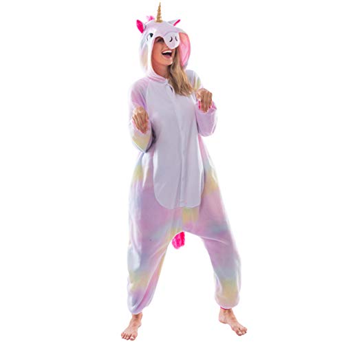 Spooktacular Creations Unicorn Onesie Costume Pajamas Adult (Small)