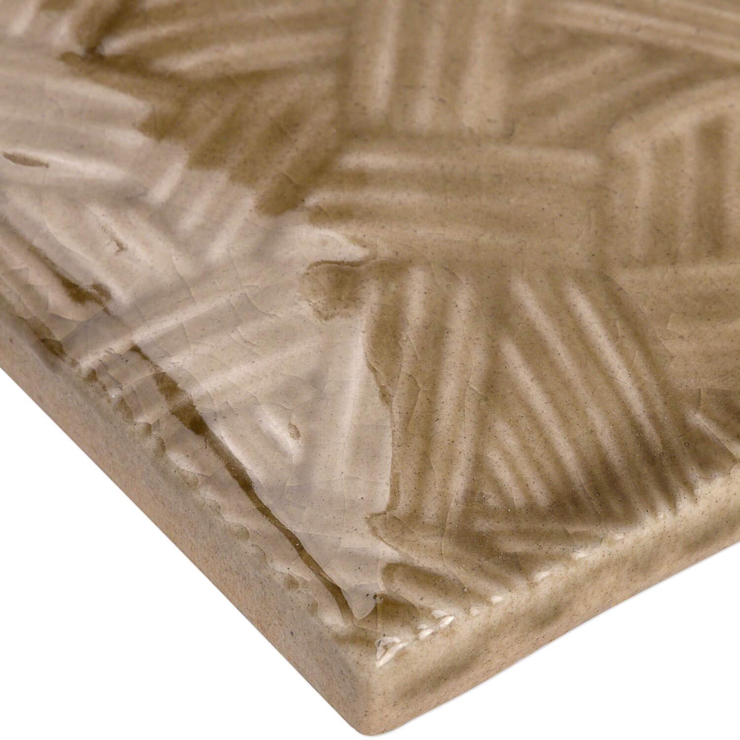 Dallas Pillowed Textured Brown 3" x 8" Polished Crackled Ceramic Subway Wall Tile (1 Box Covers 3.27 sq. ft.)