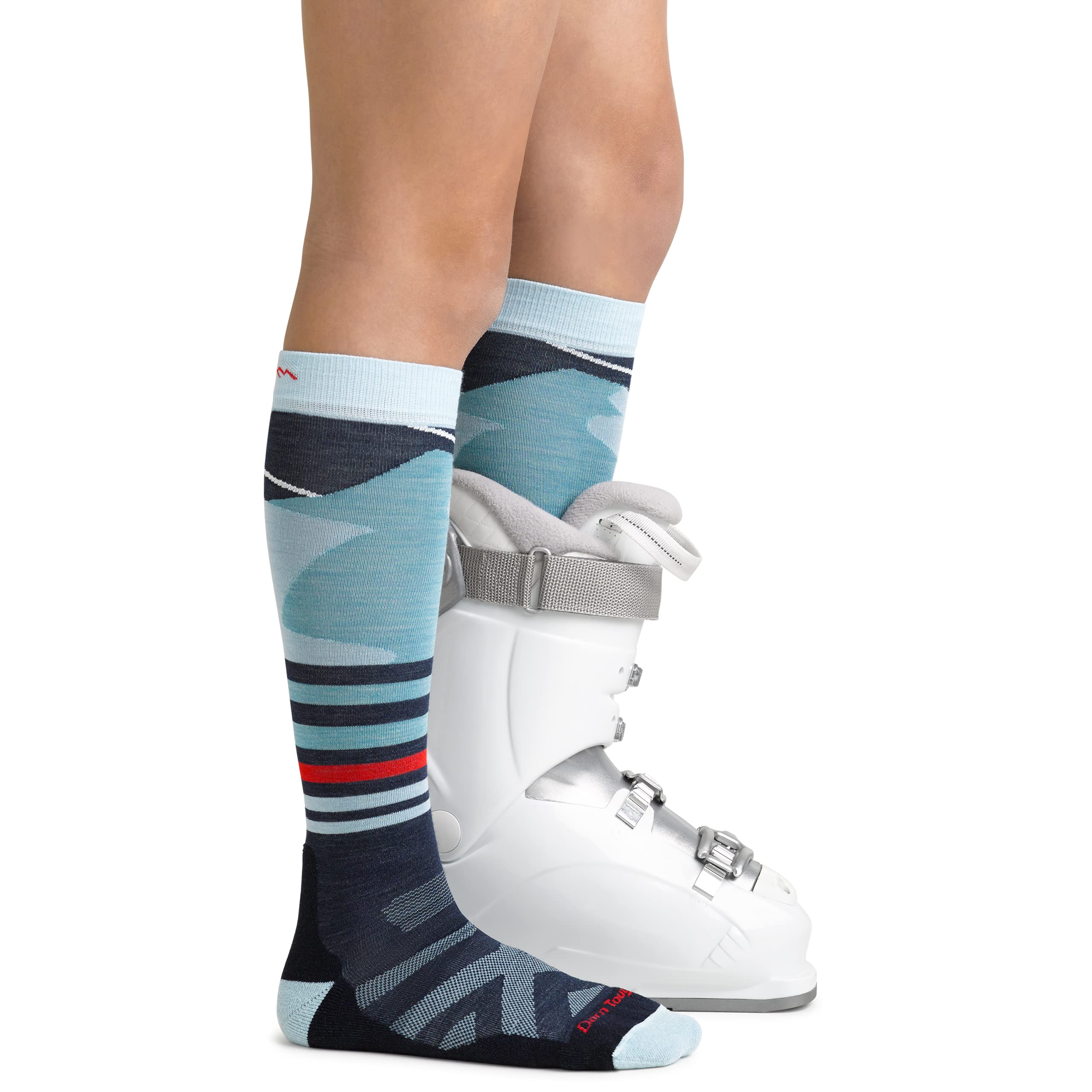 Darn Tough Vermont Skipper OTC Midweight with Cushion Glacier LG (US Men's Shoe 10-12)