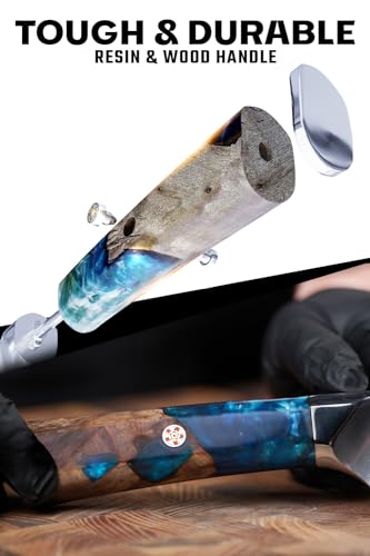 Dalstrong Boning Knife - 6 inch - Valhalla Series - 9CR18MOV HC Steel - Celestial Resin & Wood Handle - Fillet Knife, Meat Cutting, Carving, Bone, Trimming, Deboning - Kitchen Knife - Leather Sheath